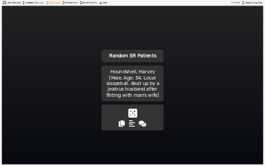 Random ER Patients ― Perchance Generator
