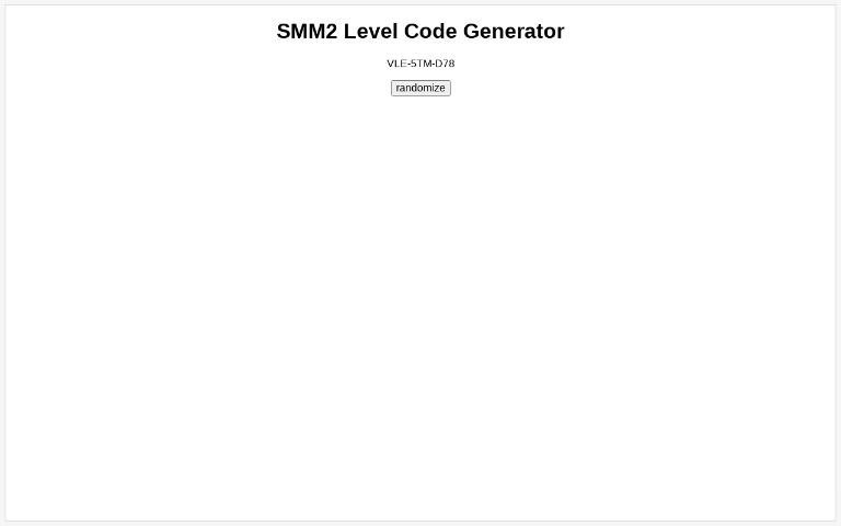 SMM2 Level Code Generator