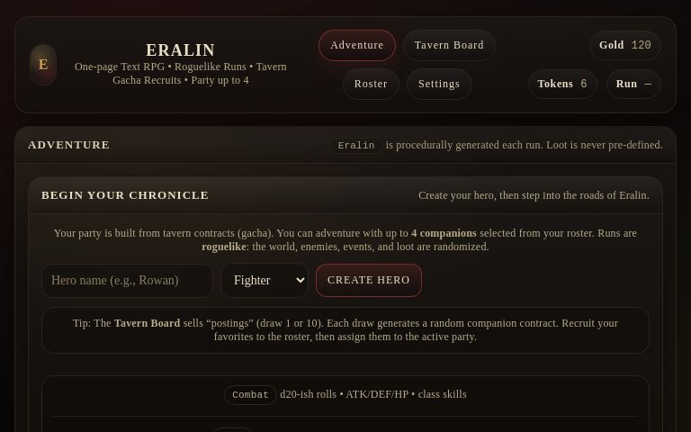 ERALIN ― Perchance Generator