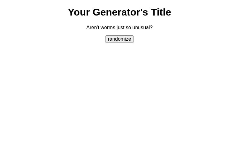 Minimal ― Perchance Generator