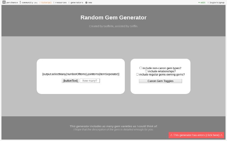 Random Gem Generator