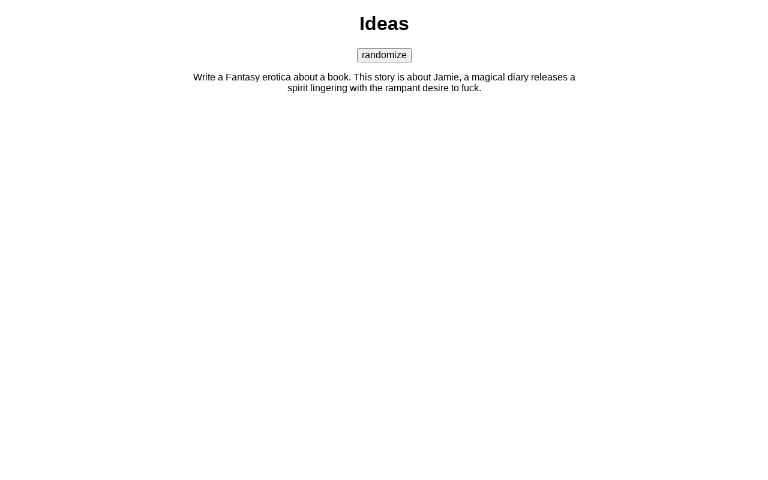 Ideas ― Perchance Generator