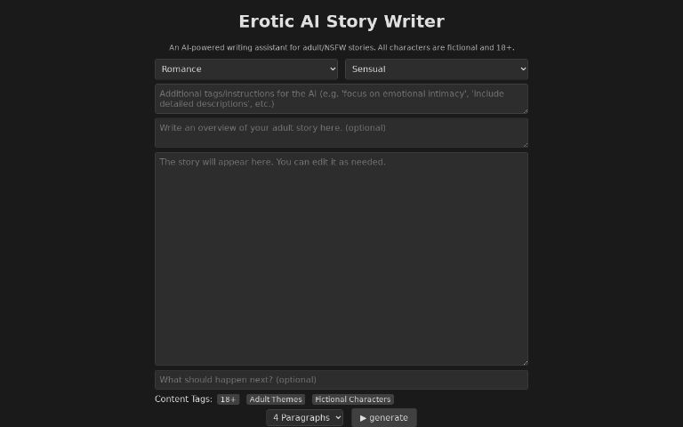 Erotic AI Story Writer ― Perchance Generator