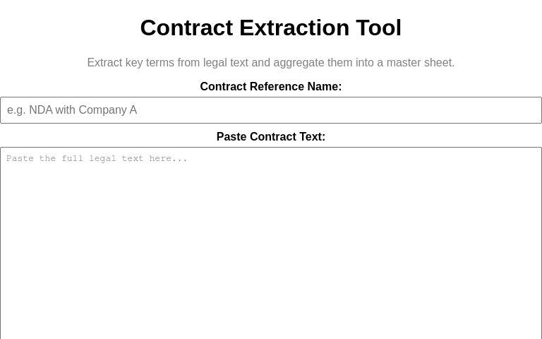 Contract Extraction Tool ― Perchance Generator