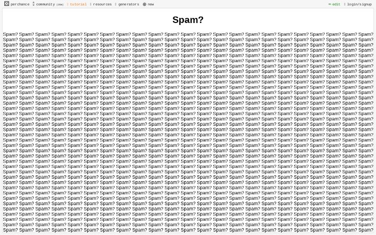 Spam? ― Perchance Generator