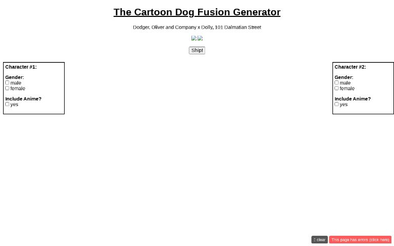 The Cartoon Dog Fusion Generator