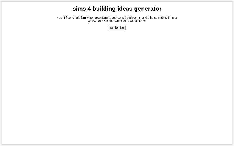 sims 4 building ideas generator