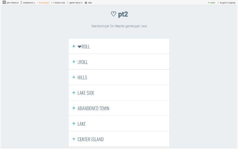pt2 ― Perchance Generator