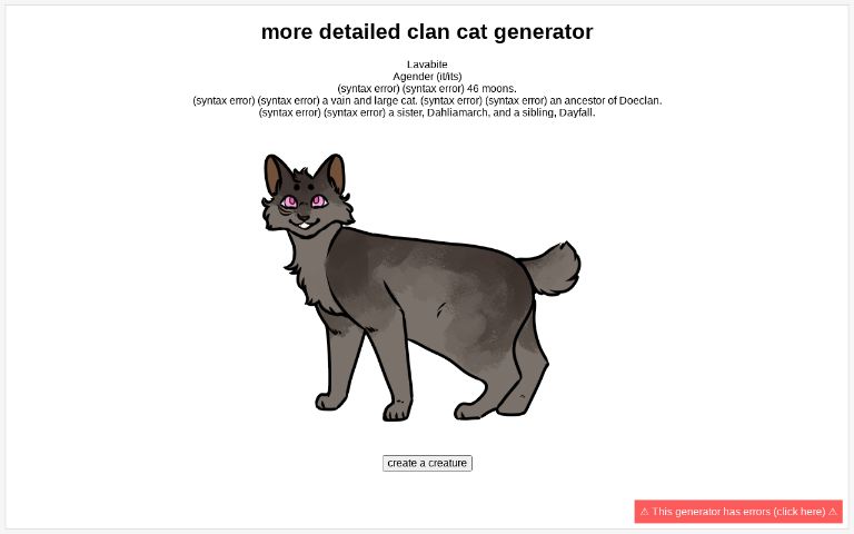 more detailed clan cat generator