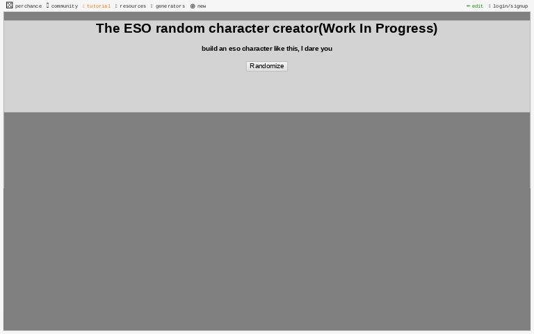 The ESO random character creator(Work In Progress) ― Perchance Generator