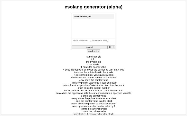 esolang generator (alpha)