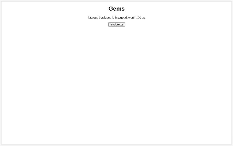 Gems ― Perchance Generator
