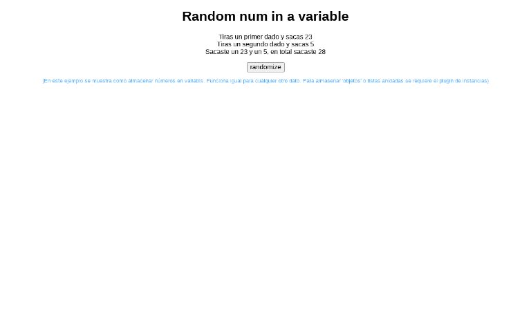 Random num in a variable ― Perchance Generator