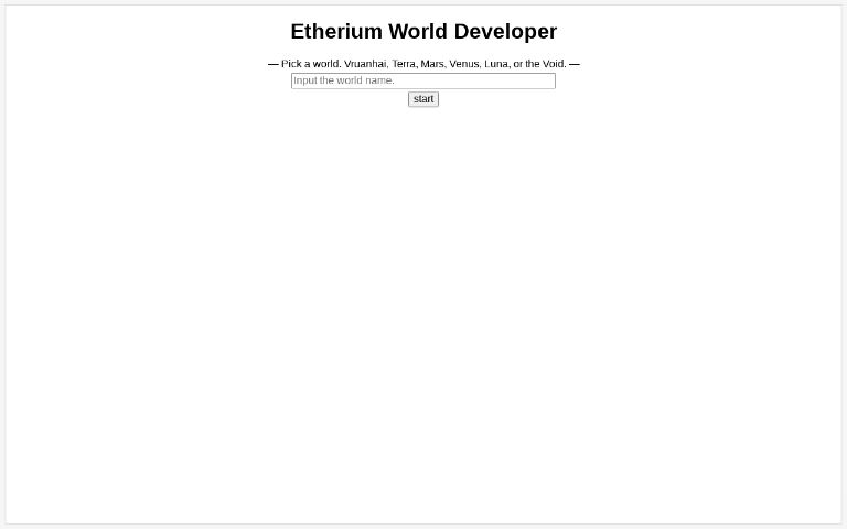 Etherium World Developer ― Perchance Generator