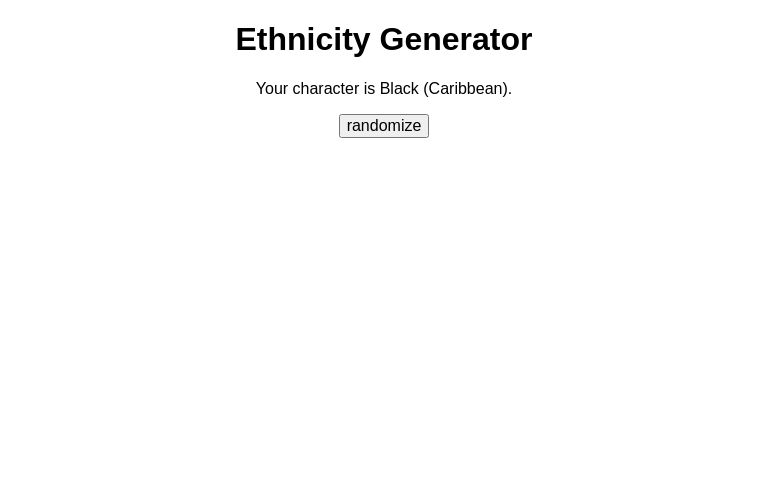 Ethnicity Generator