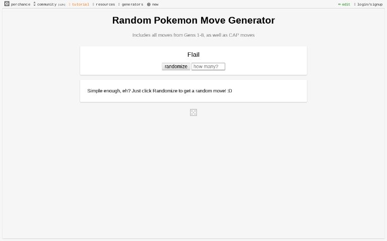Random Pokemon Move Generator