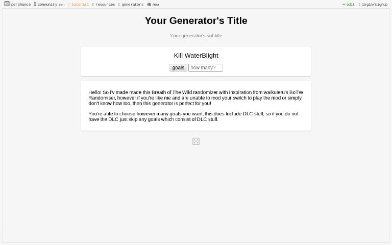 Basic Template ― Perchance Generator