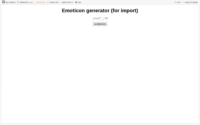 Emoticon generator (for import)