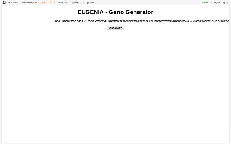 EUGENIA - Geno Generator