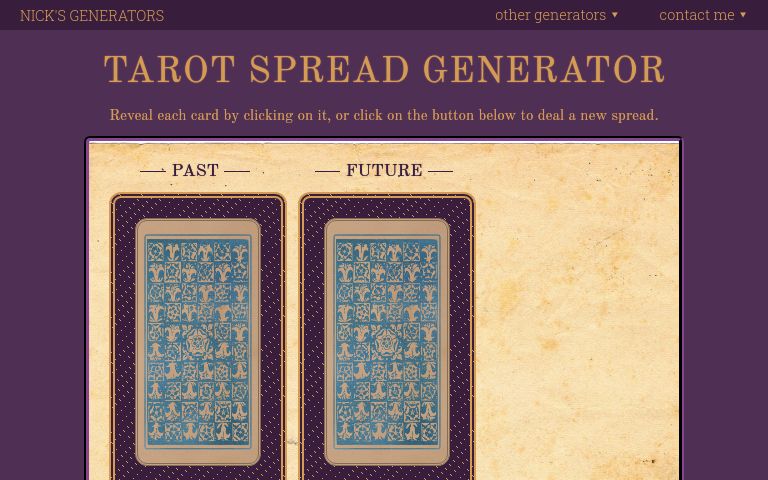 Tarot Spread Generator