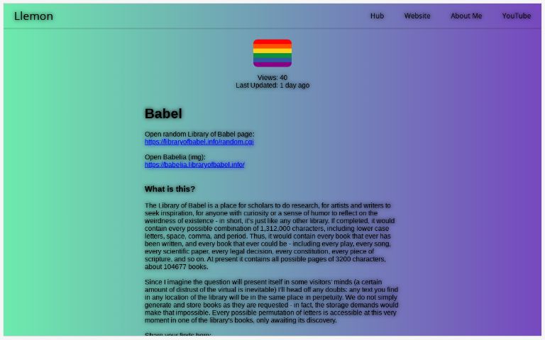 Babel ― Perchance Generator