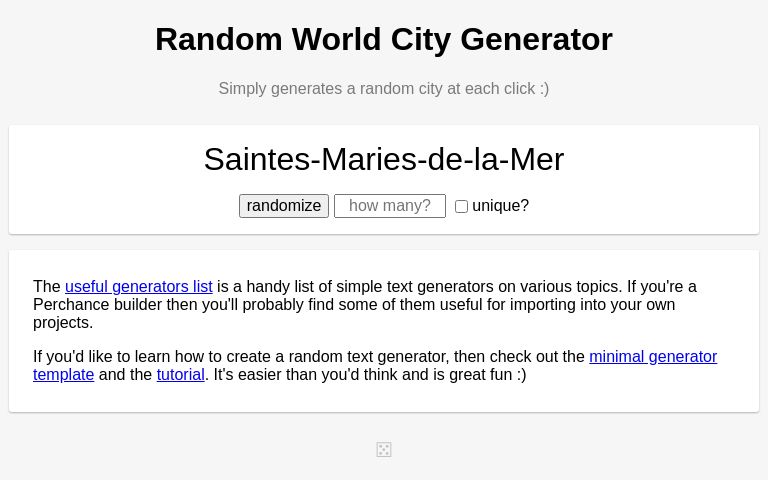 Random European City Generator