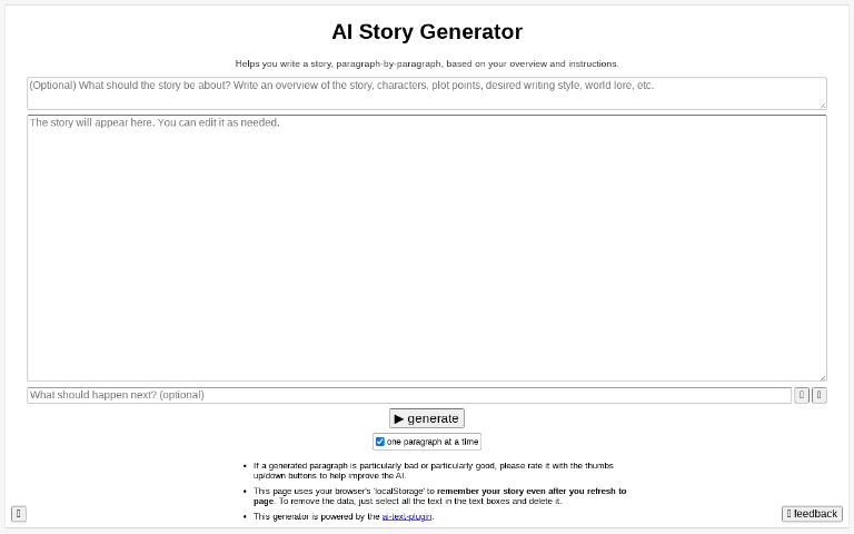 Ai Story Generator Free Unlimited No Sign Up