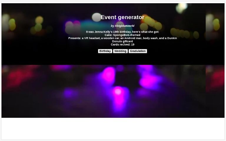 Event generator