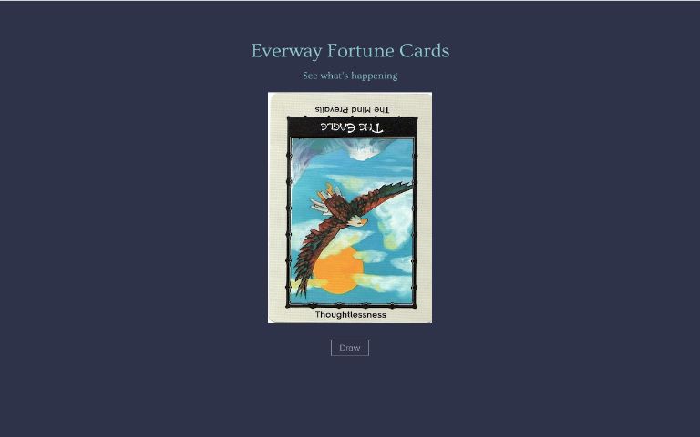 Test: Everway Fortune Cards ― Perchance Generator