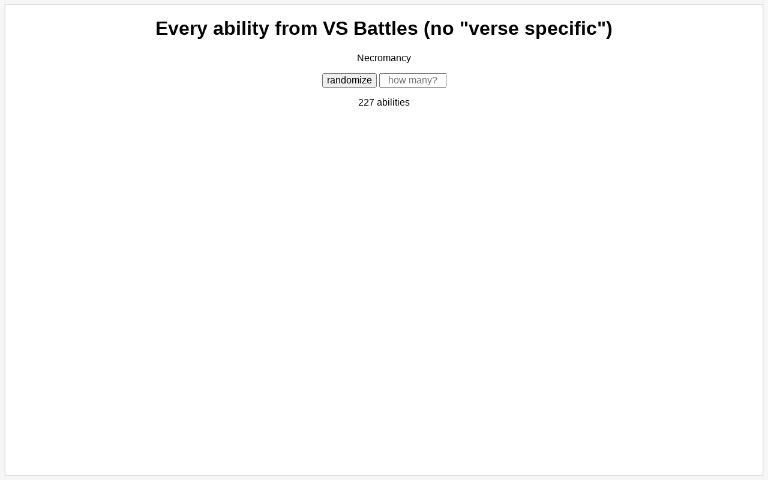 Every ability from VS Battles (no "verse specific") ― Perchance Generator