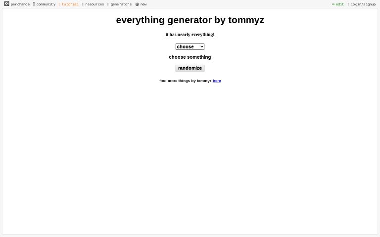 everything generator by tommyz