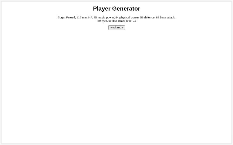 Player Generator