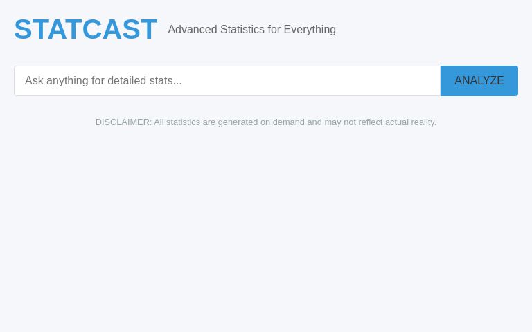 Everythingstatcast ― Perchance Generator