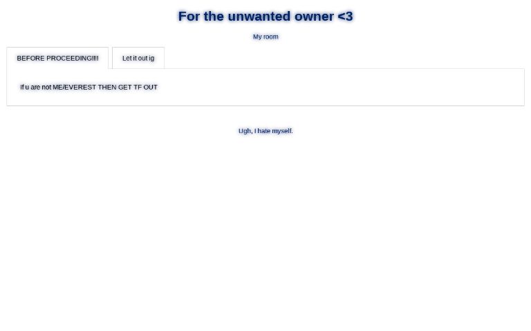 For the unwanted owner