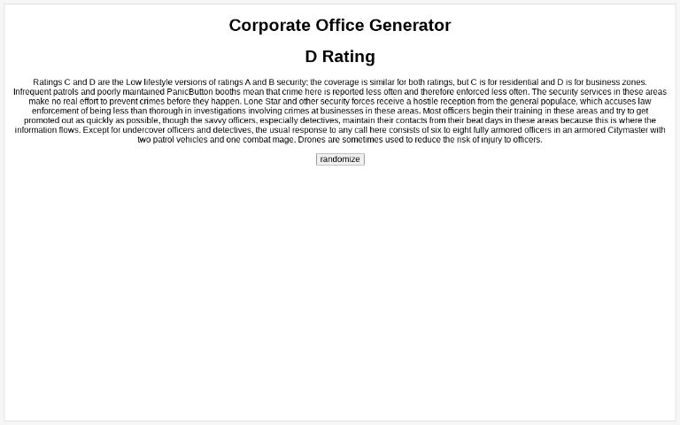 Corporate Office Generator
