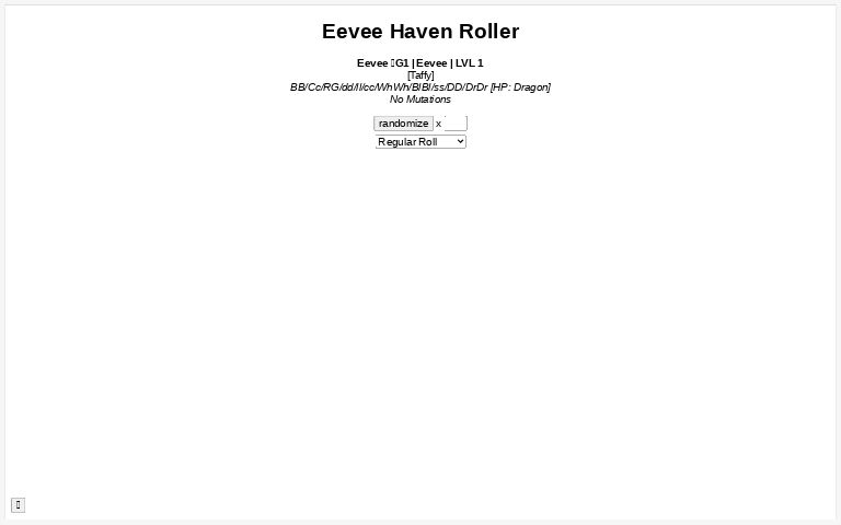 Eevee Haven Roller ― Perchance Generator