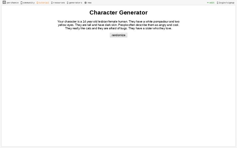 Character Generator