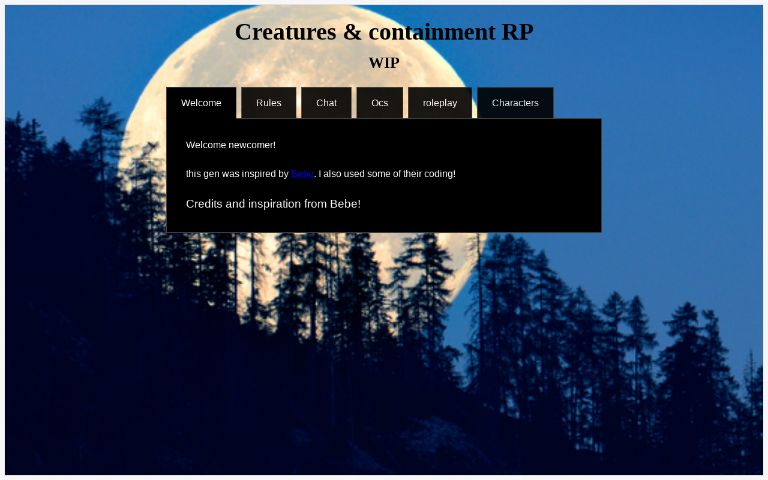 Creatures & containment RP WIP ― Perchance Generator