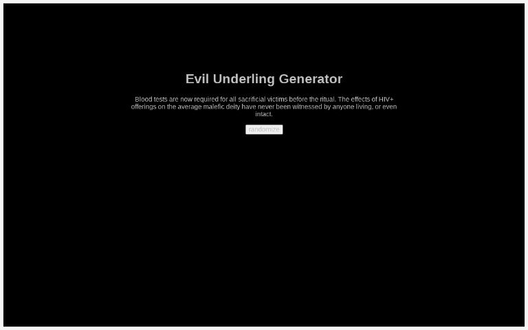 Evil Underling Generator