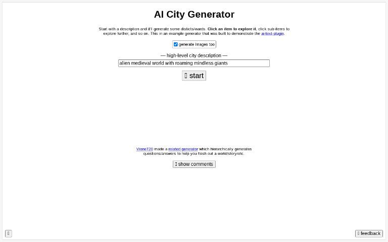 AI City Generator