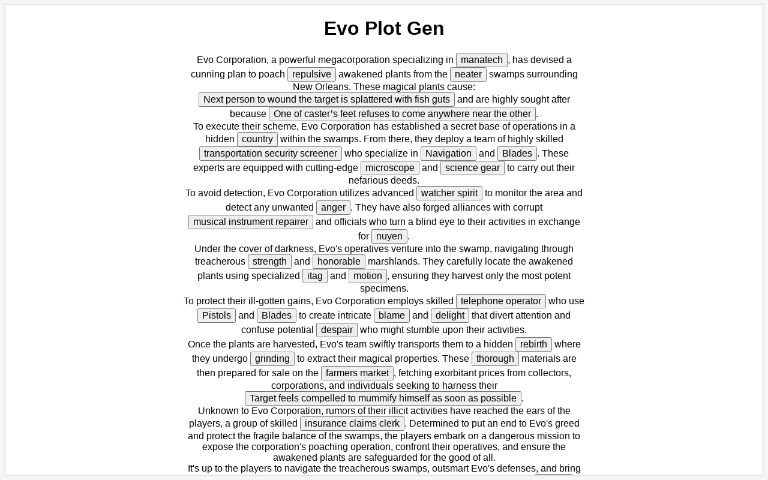 Evo Plot Gen 