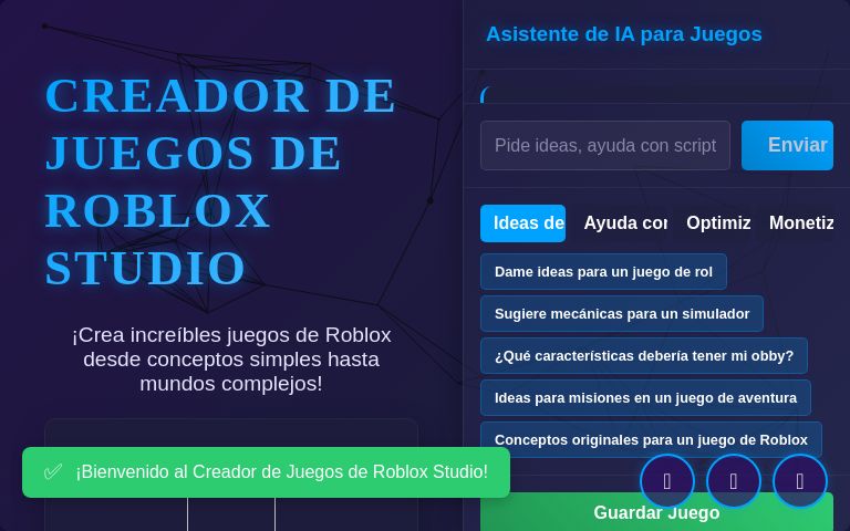 Creador de Juegos de Roblox Studio ― Perchance Generator