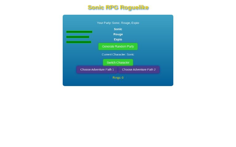 Sonic RPG Roguelike ― Perchance Generator