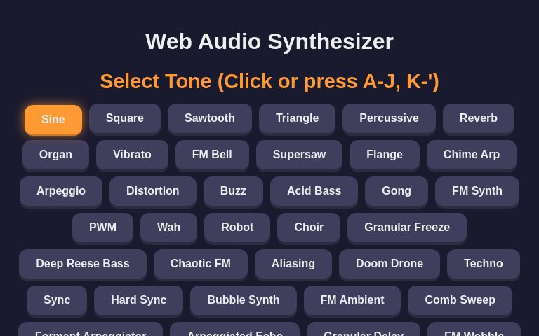 Web Audio Synthesizer ― Perchance Generator