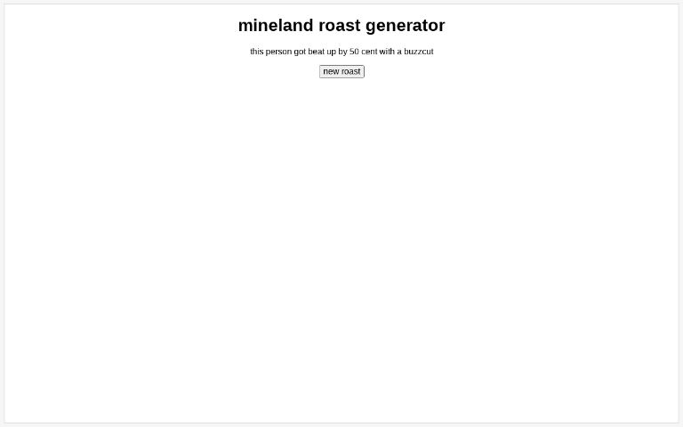 mineland roast generator
