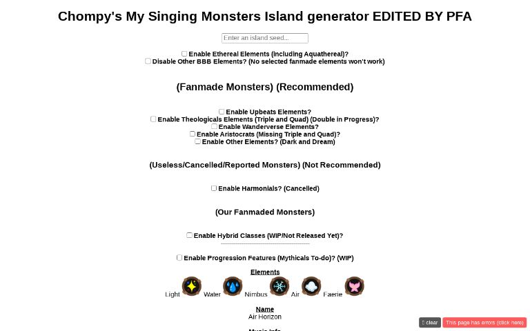 Chompy's My Singing Monsters Island generator EDITED BY PFA