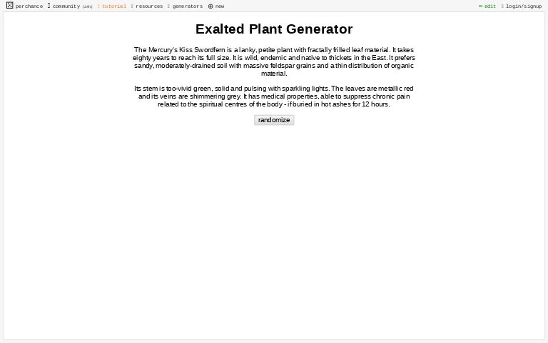Exalted Plant Generator