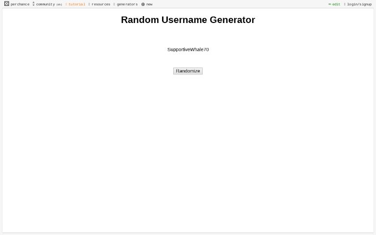 Random Username Generator