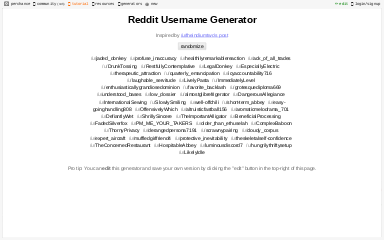 Reddit Username Generator