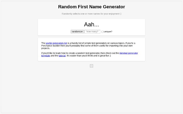 Random First Name Generator
